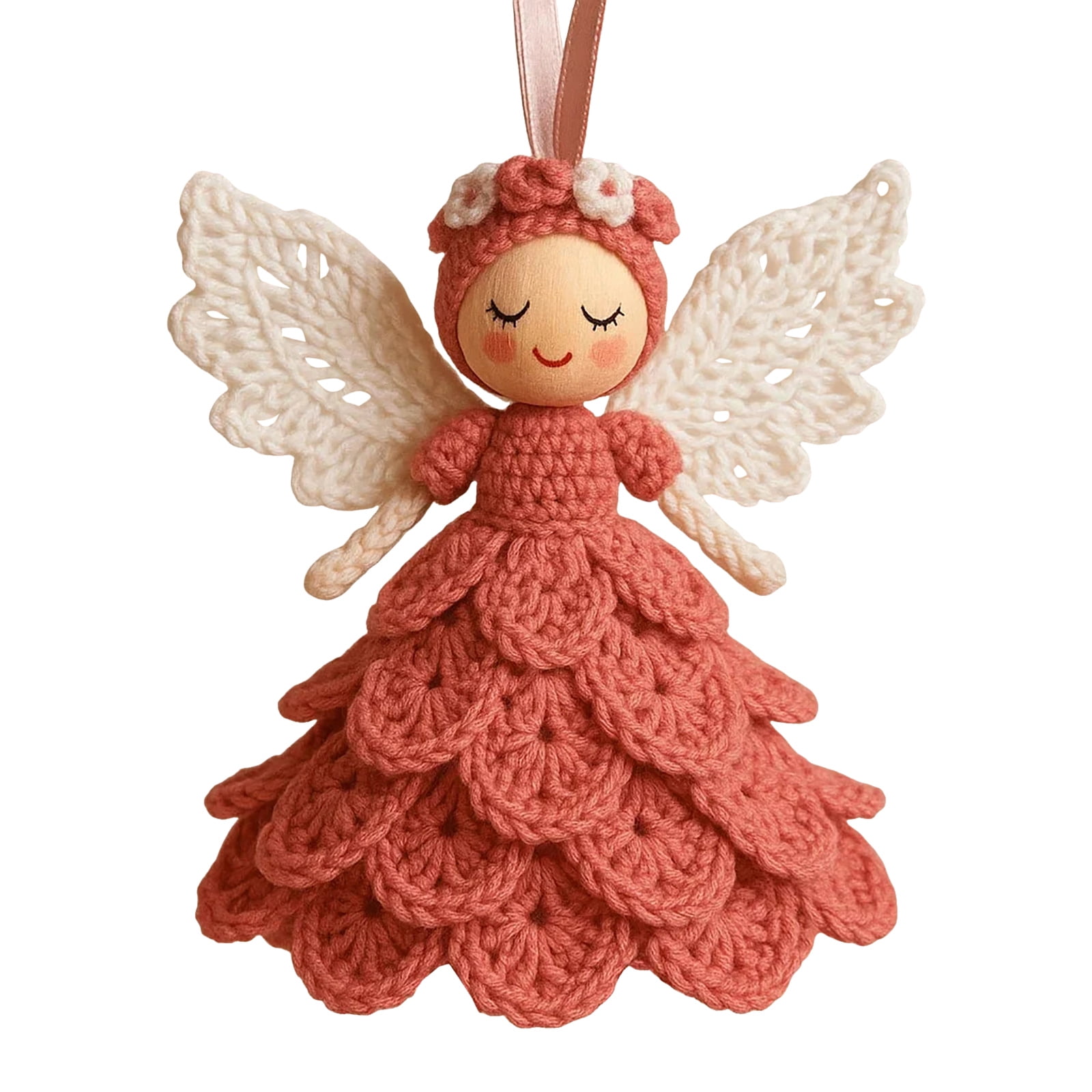 PLLFRLRT Diy Crochet Angel Kits Christmas Tree Hanging Ornaments ...