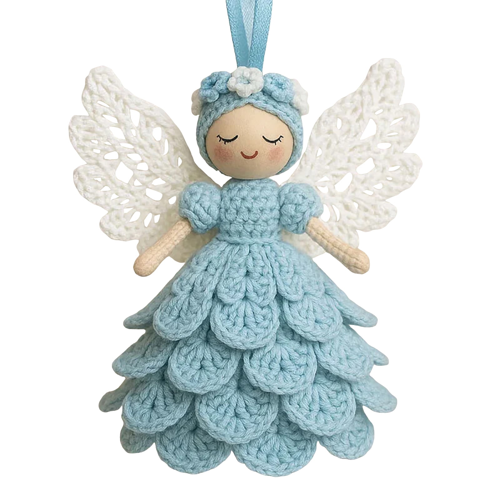 PLLFRLRT Diy Crochet Angel Kits Christmas Tree Hanging Ornaments ...