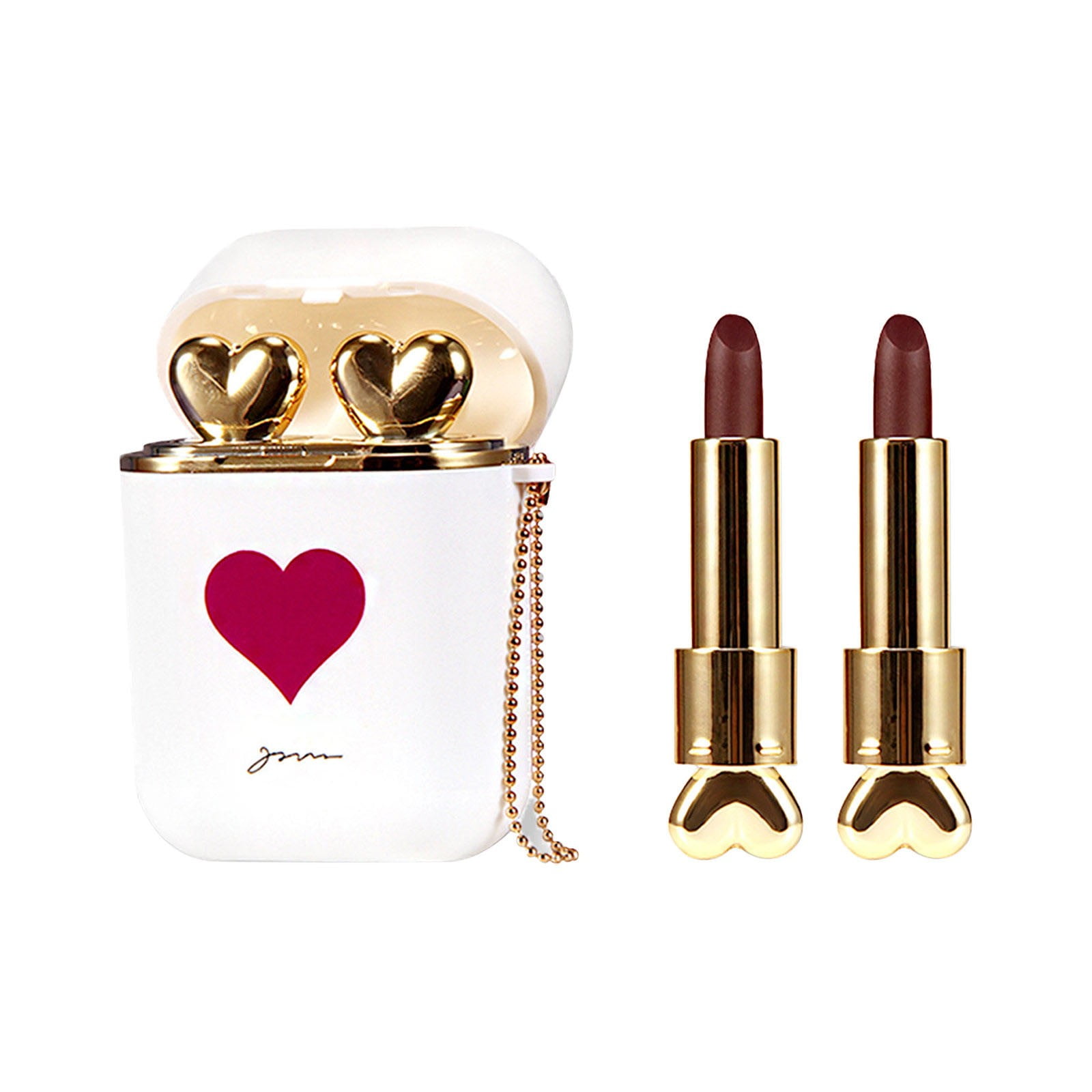 PLLFRLRT Earphone Shaped Matte Lipsticks Set 2 Pcs Lip Gloss Stick Mini ...