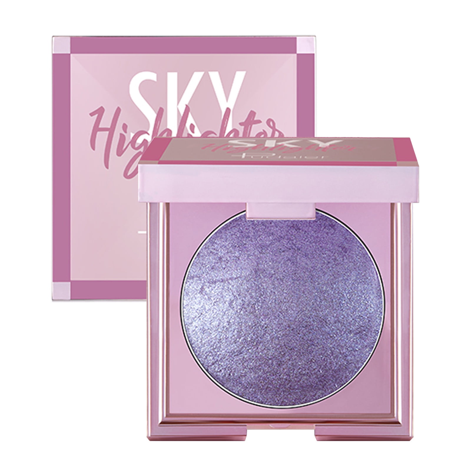 PLLFRLRT High Gloss Highlighter Makeup Powder Facial Contour Palette ...