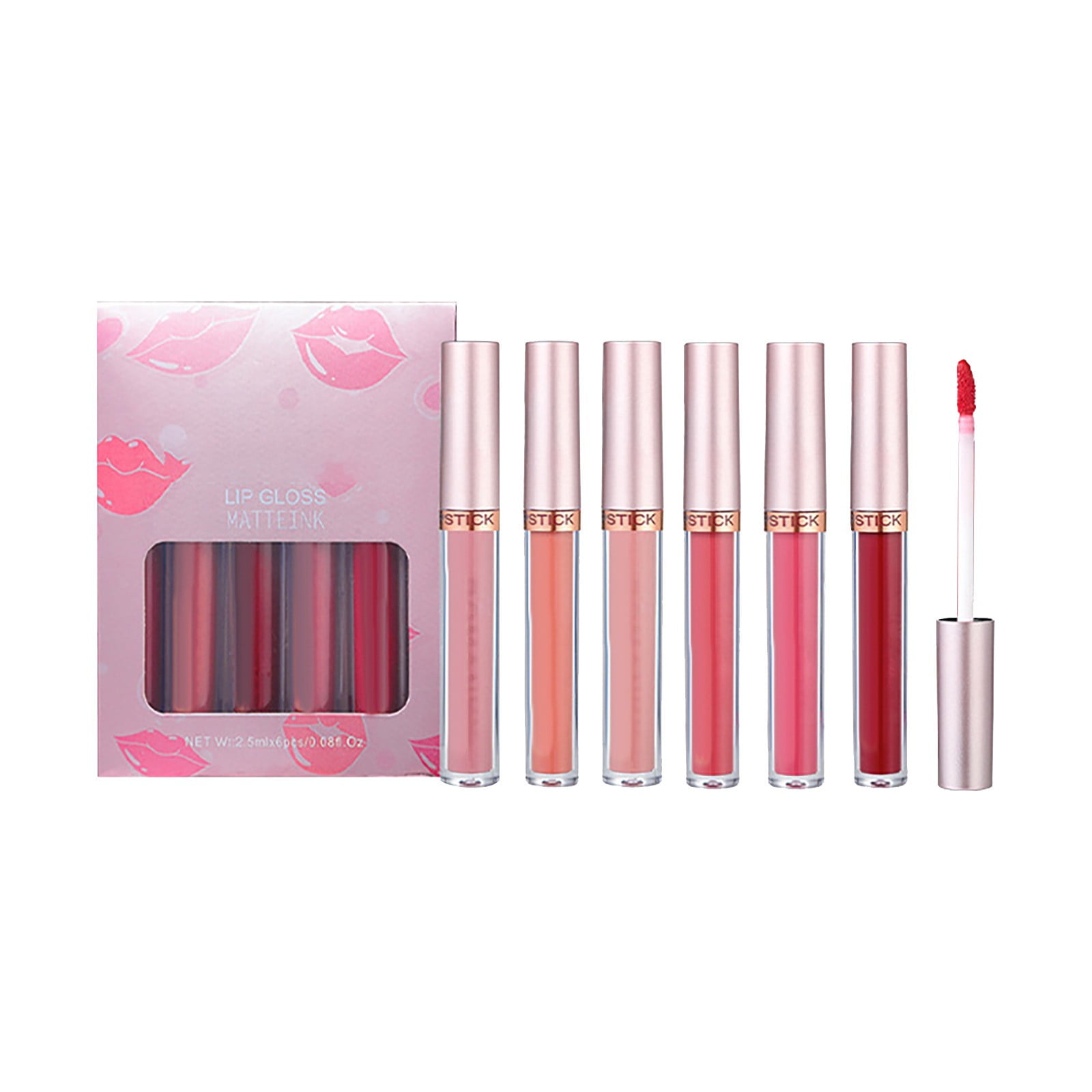 PLLFRLRT Liquid Lipsticks Lip Gloss Tubes Set Matte Lipstick Lip Stain ...