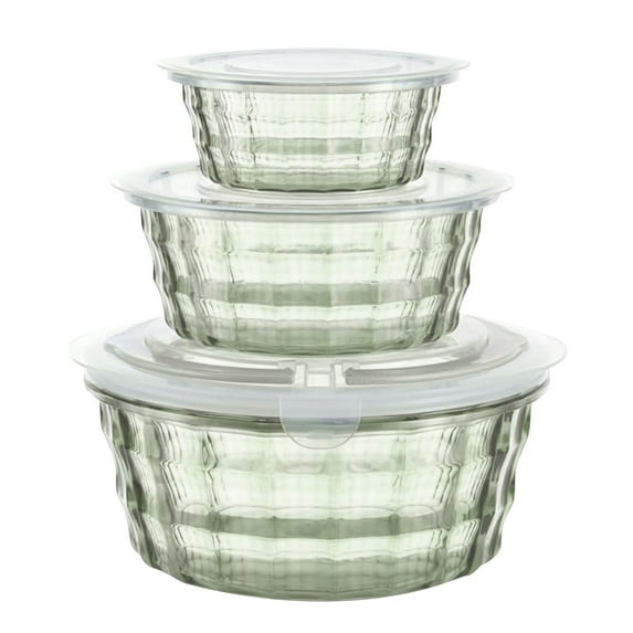 PLLFRLRT Round Food Storage Containers with Lids Fresh-Keeping Box Set ...