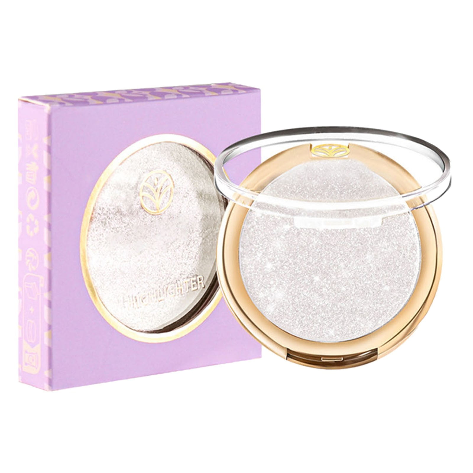 PLLFRLRT Single Color Highlighter Makeup Powders Palette Facial Gliiter ...