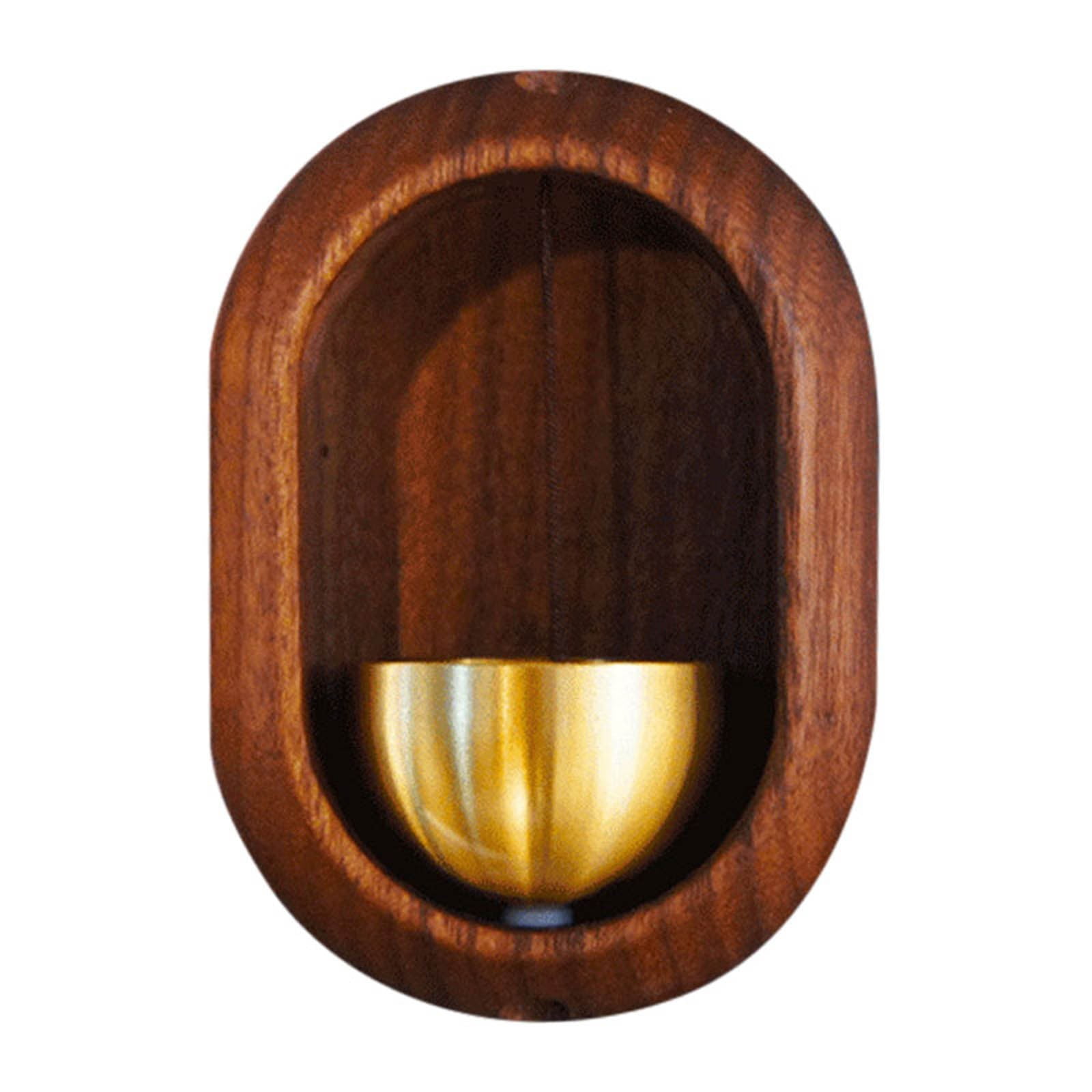 PLLFRLRT Suction Door Wind Chime for Home Decors Wooden Oval Walnut ...
