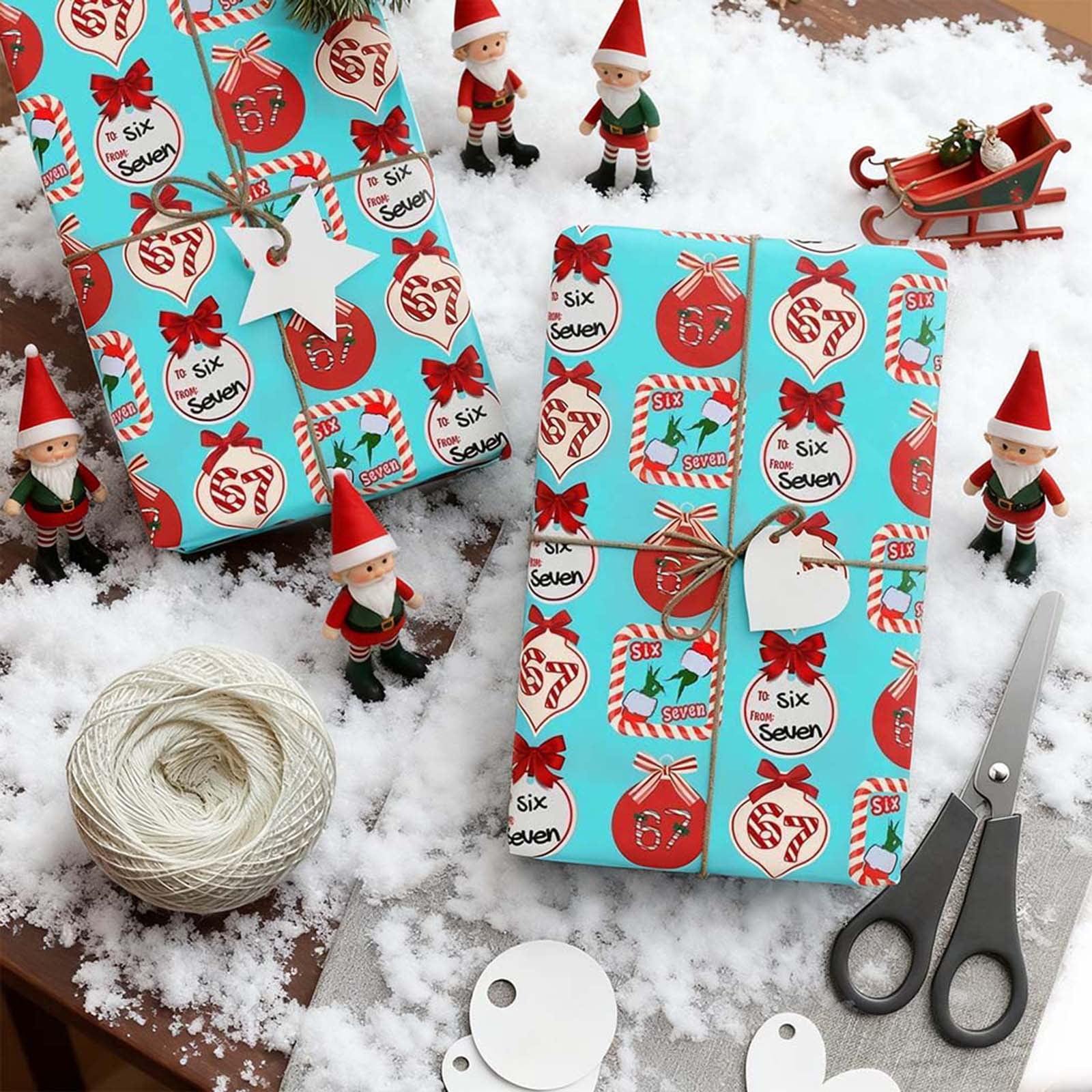 PLLFRLRT Unique Christmas Wrapping Paper Christmas Gifts Funny 67 Wrap ...