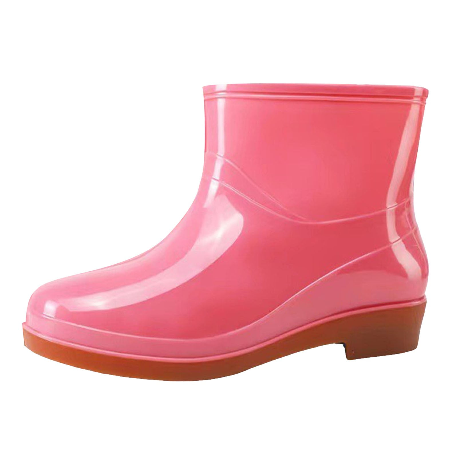 PLLFRLRT Waterproof Mid Rain Boot Short Rain Boots For Women Rubber ...