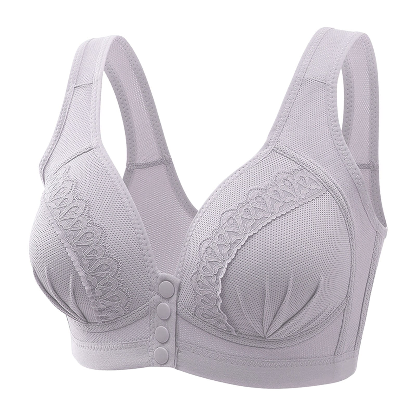 PLLFRLRT Wireless Bra for Women Front Button Bras Lingerie Comfortable ...