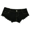 Pllfrlrt Womens Sexy Cut Off Low Waist Denim Jeans Shorts Mini Cheeky Naught Jean Short Hot