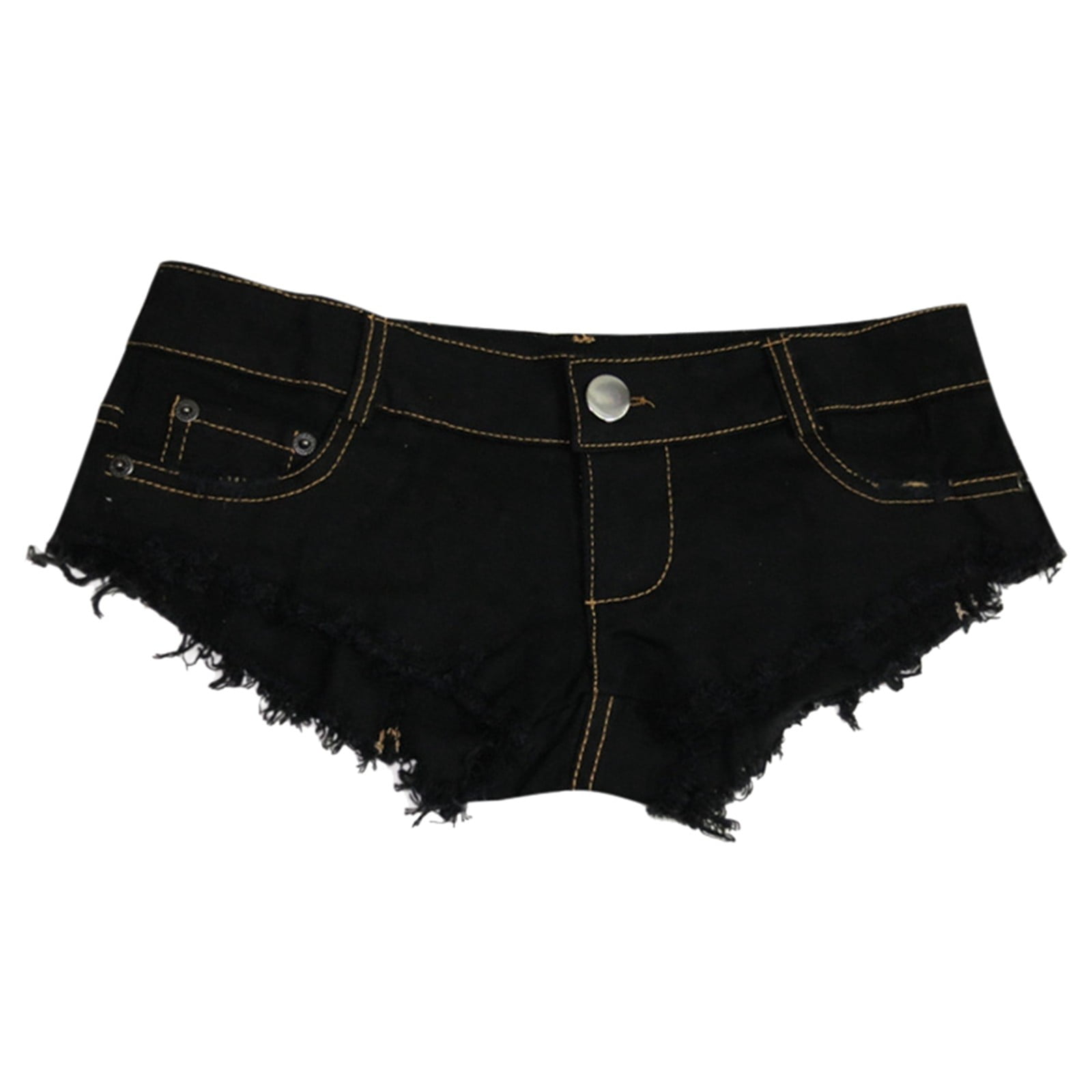 Pllfrlrt Womens Sexy Cut Off Low Waist Denim Jeans Shorts Mini Cheeky