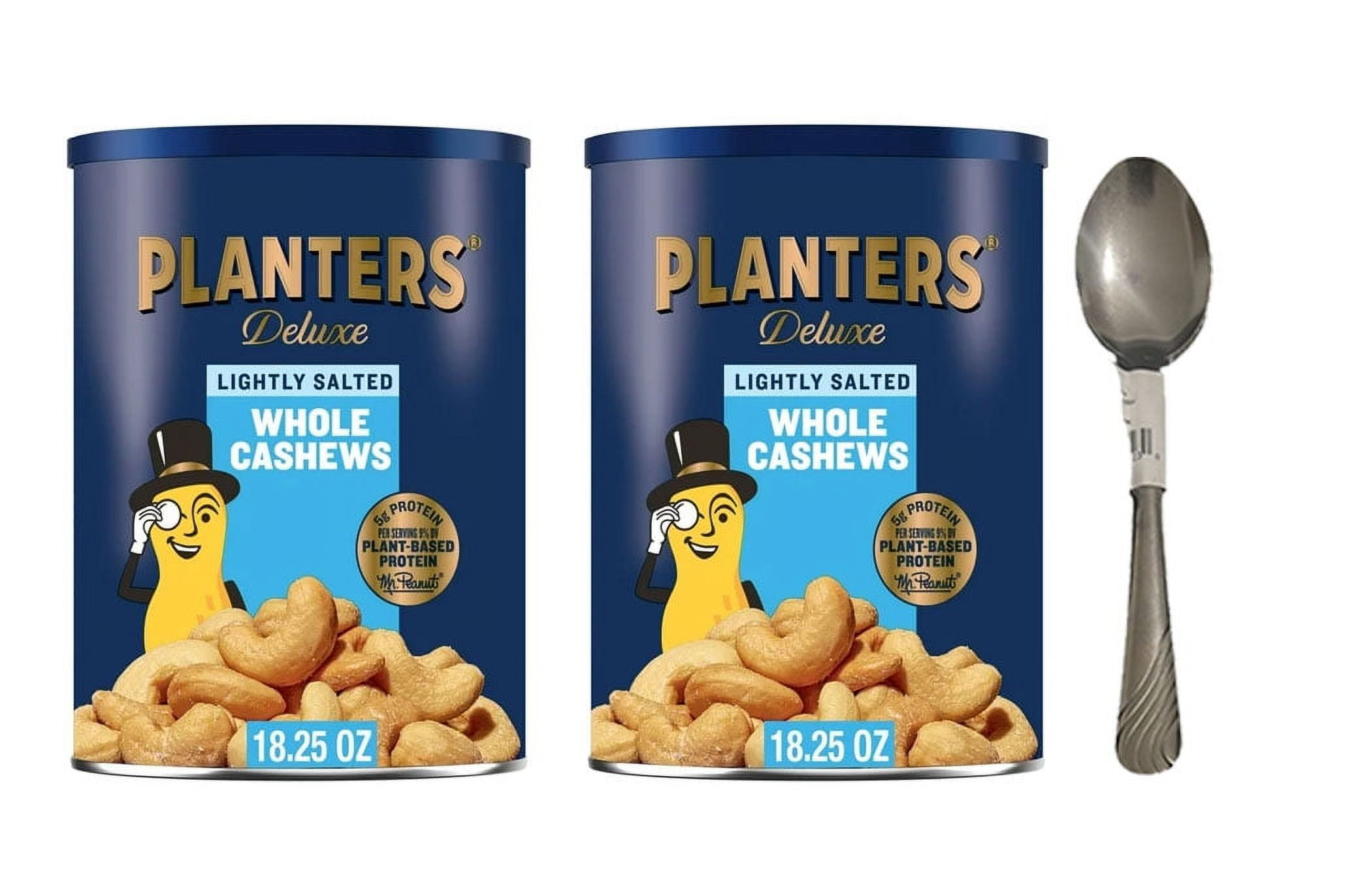 PLNTERS Deluxe Lightly Salted Whole Cashews, Party Snacks, Plant-Based ...