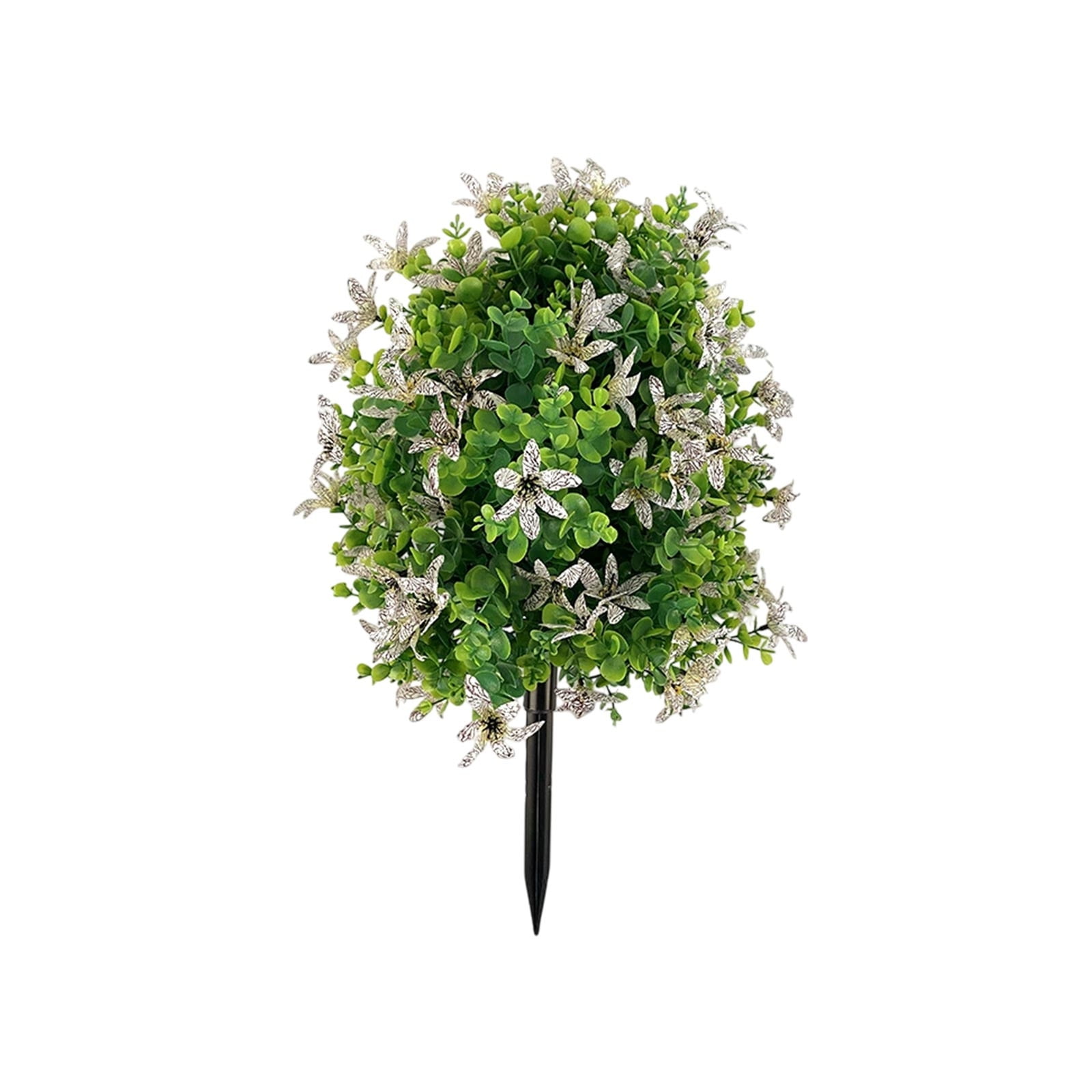 PLPPYFS 21.6" Ground Inserted Stake Fake Shrubs Flowers, UV Protected ...