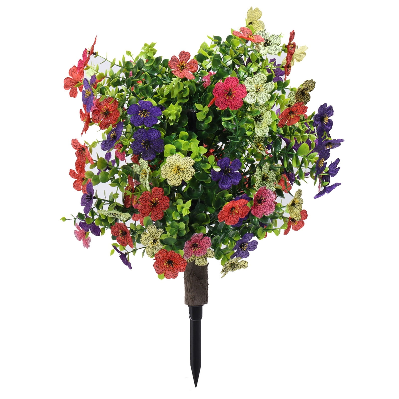 PLPPYFS 22in Artificial Violet Ball Topiary Trees with Ground Spikes ...