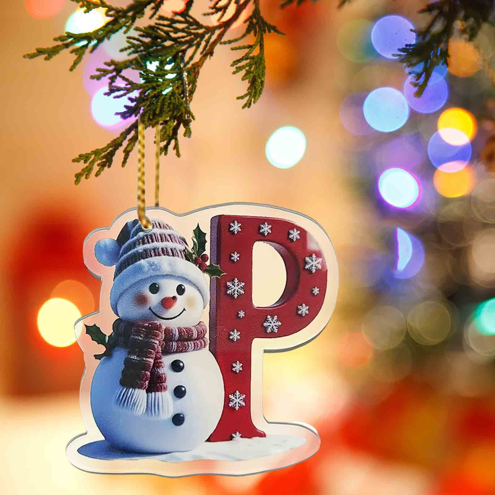 PLPPYFS 26 Letter Christmas Tree Hanging Pendant, 2025 Christmas ...