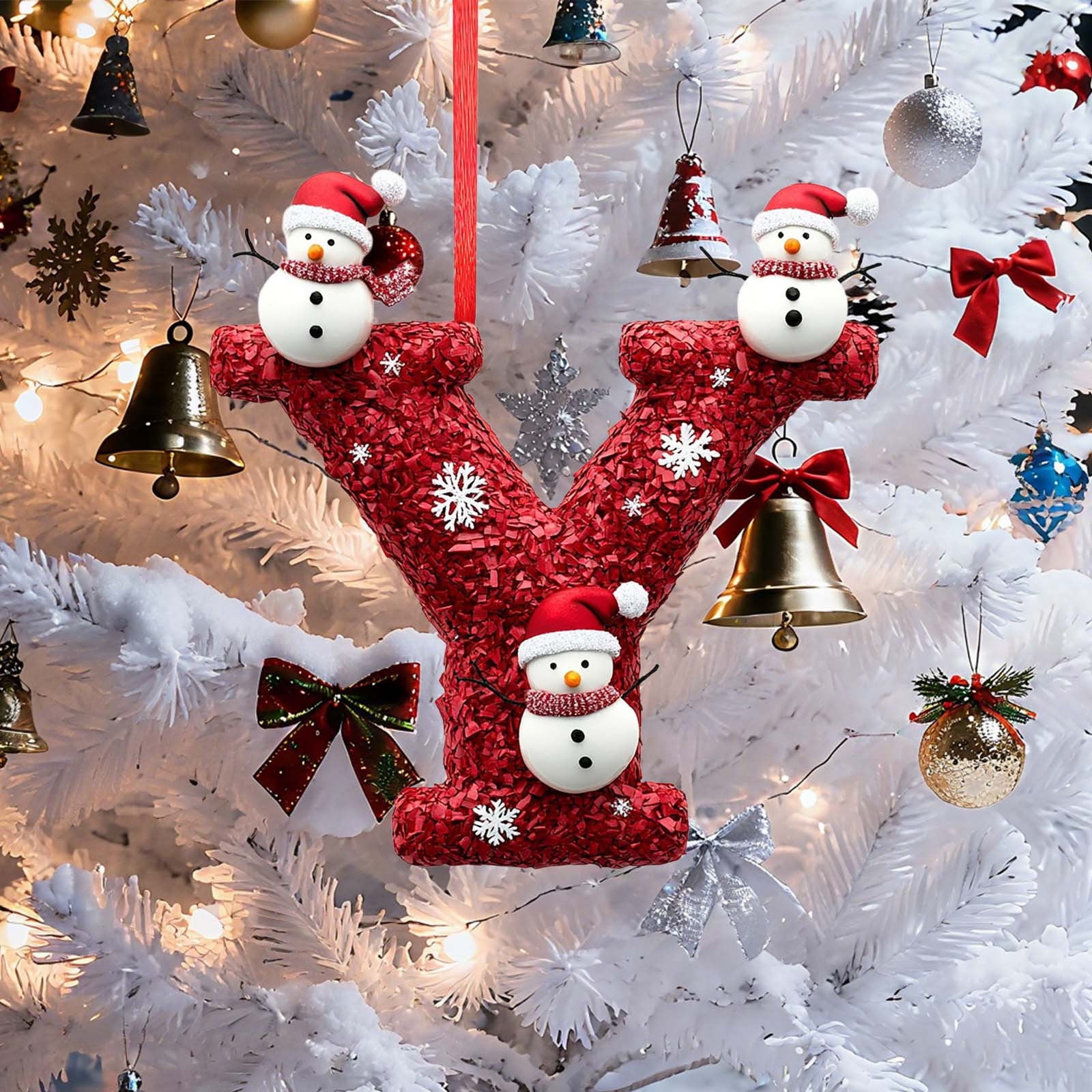 PLPPYFS 26 Letter Christmas Tree Hanging Pendant, 2025 Christmas ...