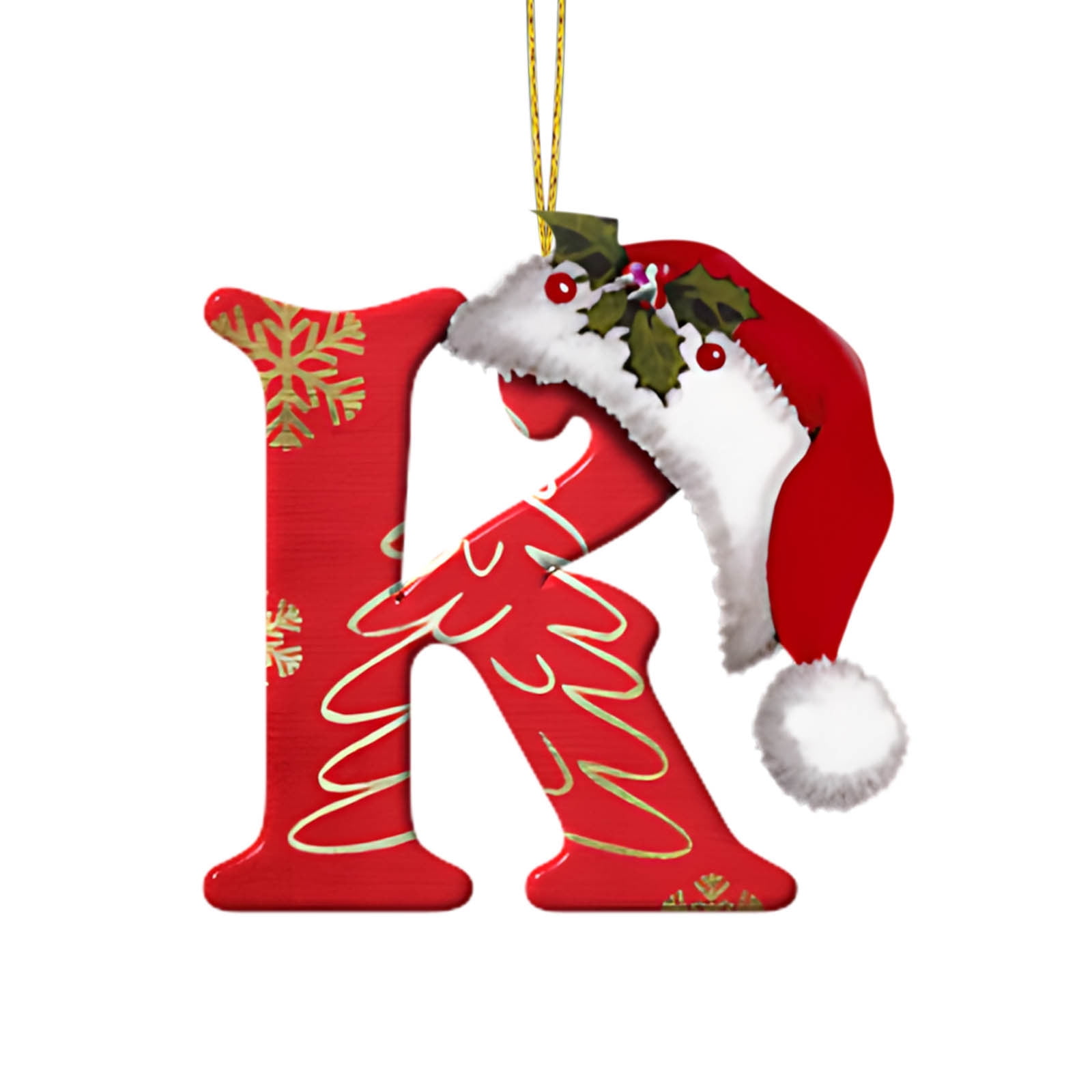 PLPPYFS 26 Letter Ornaments Christmas Tree Decorations, Alphabet ...