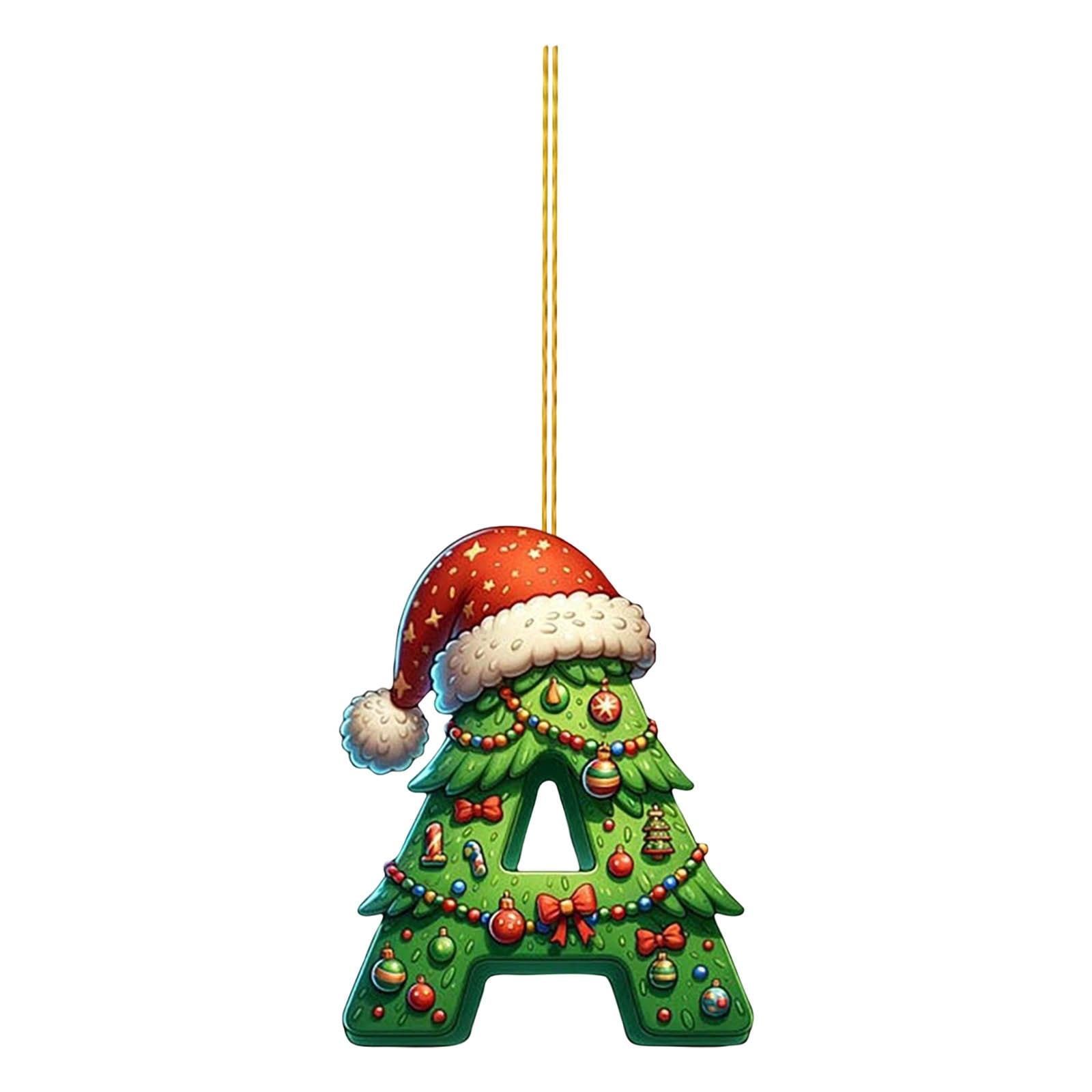 PLPPYFS Christmas Tree Ornaments, Christmas Stockings Letter A to Z ...