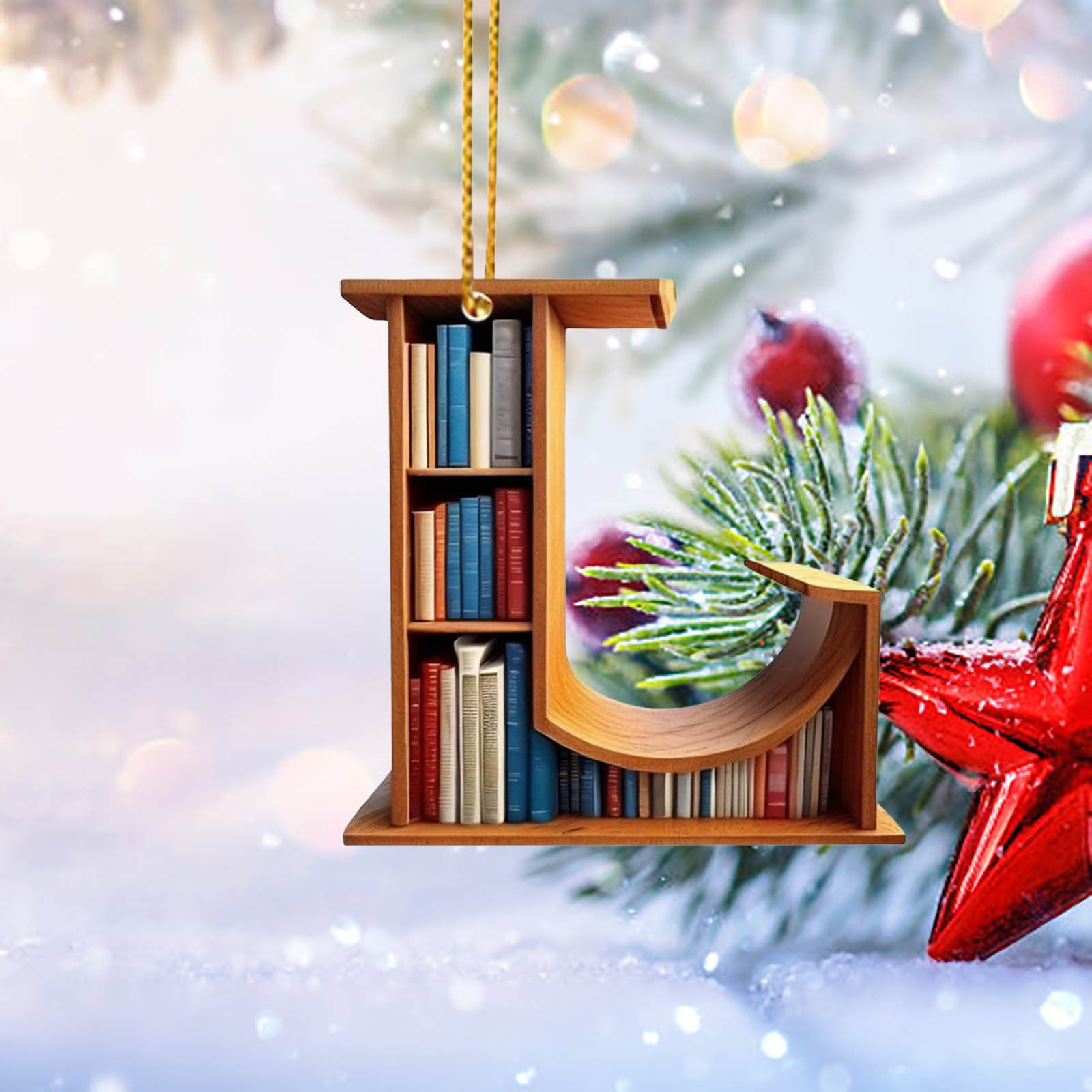 PLPPYFS 26 Letter Ornaments Christmas Tree Decorations Personalized ...