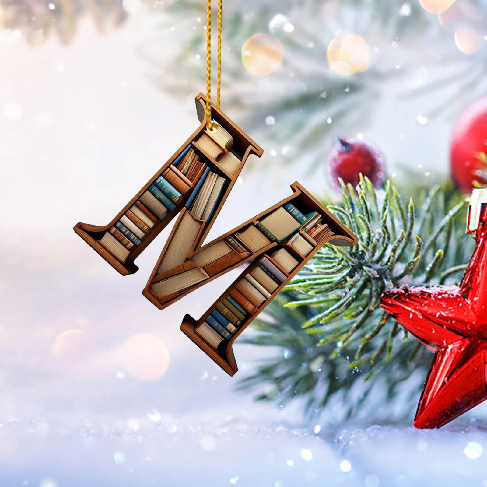 PLPPYFS 26 Letter Ornaments Christmas Tree Decorations Personalized ...