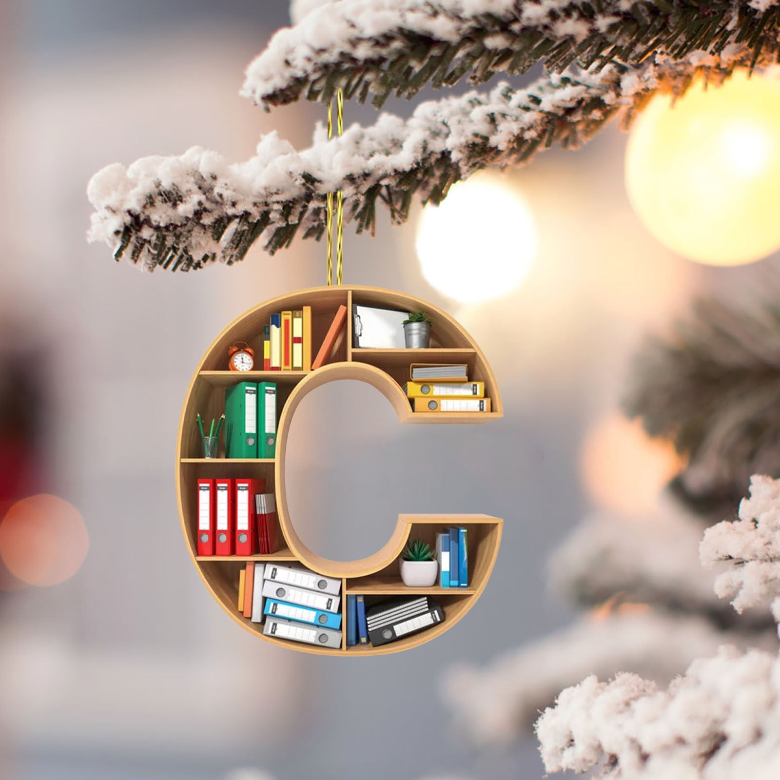 PLPPYFS 26 Letter Ornaments Christmas Tree Decorations Personalized ...