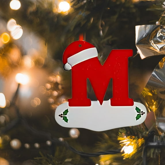 PLPPYFS 26 Letter Ornaments Christmas Tree Decorations Personalized ...