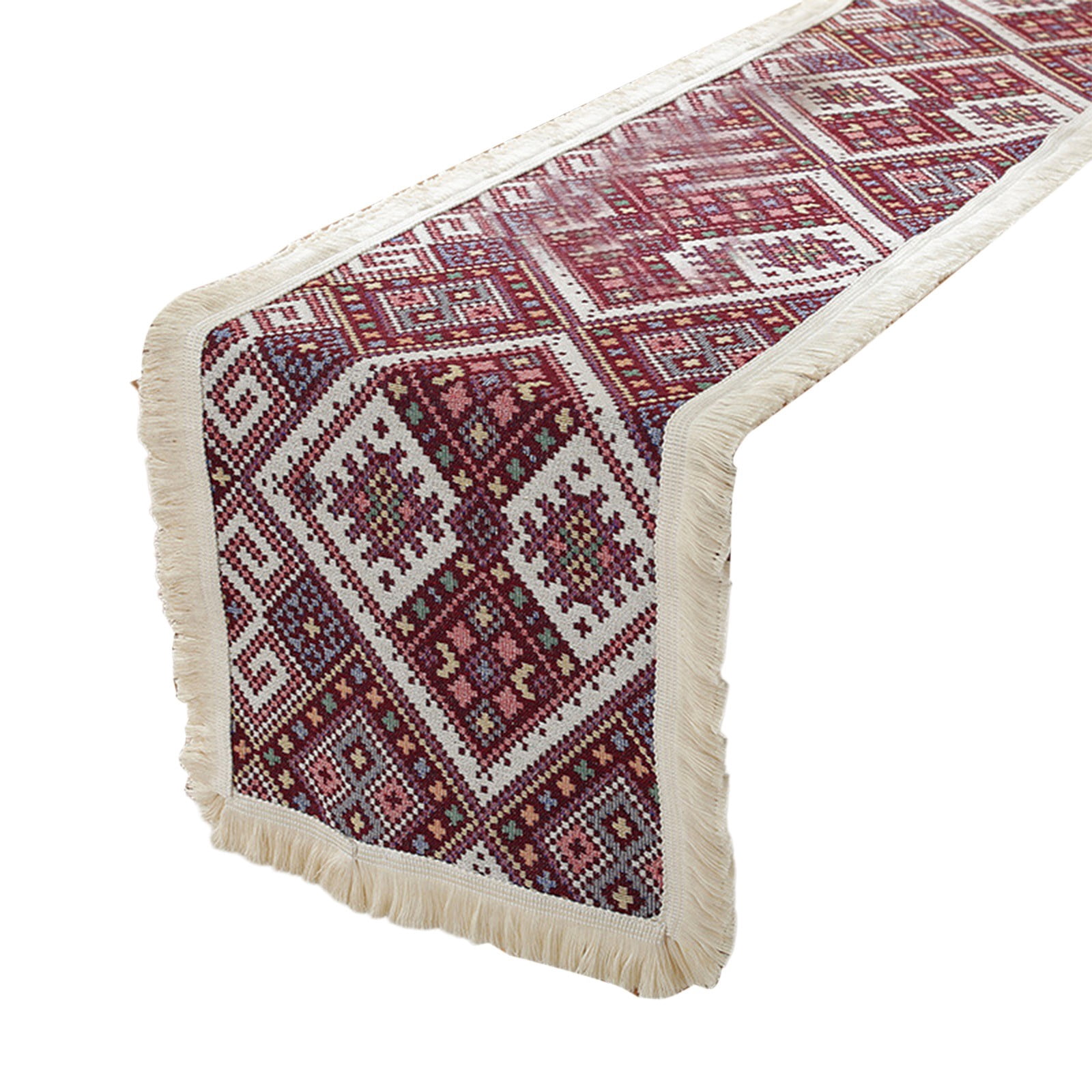 PLPPYFS Boho Table Runner Summer Farmhouse Burlap Rustic Dining Kitchen ...