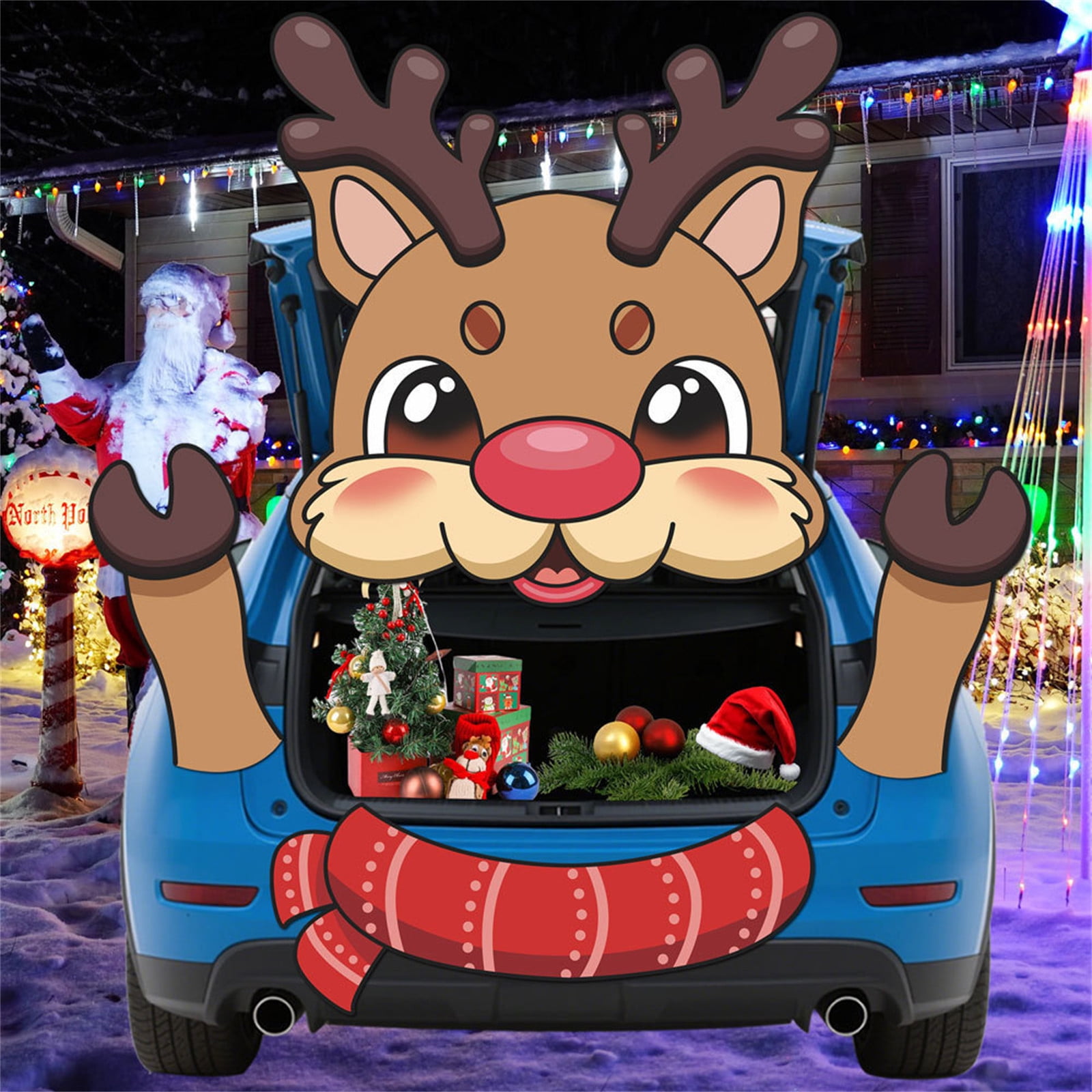 PLPPYFS Christmas Decorations, Christmas Car Trunk Sticker Holiday ...