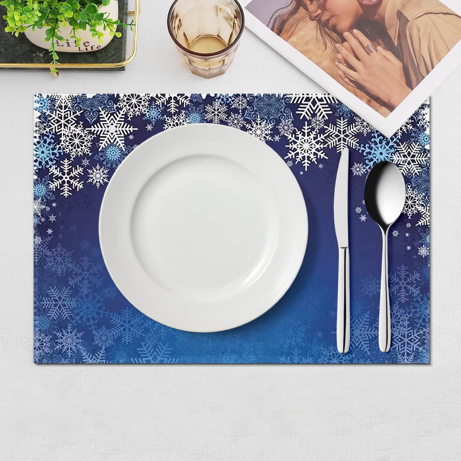 PLPPYFS Christmas Gifts, Christmas Placemat Table Mat Christmas Home ...