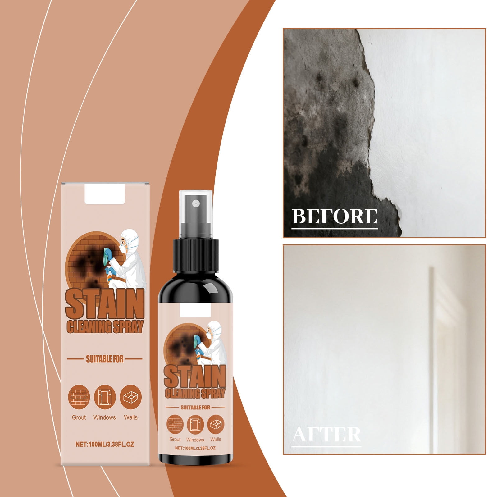 PLPPYFS Christmas, Stain-Removing Spray Wall Graffiti Stains Scratch ...
