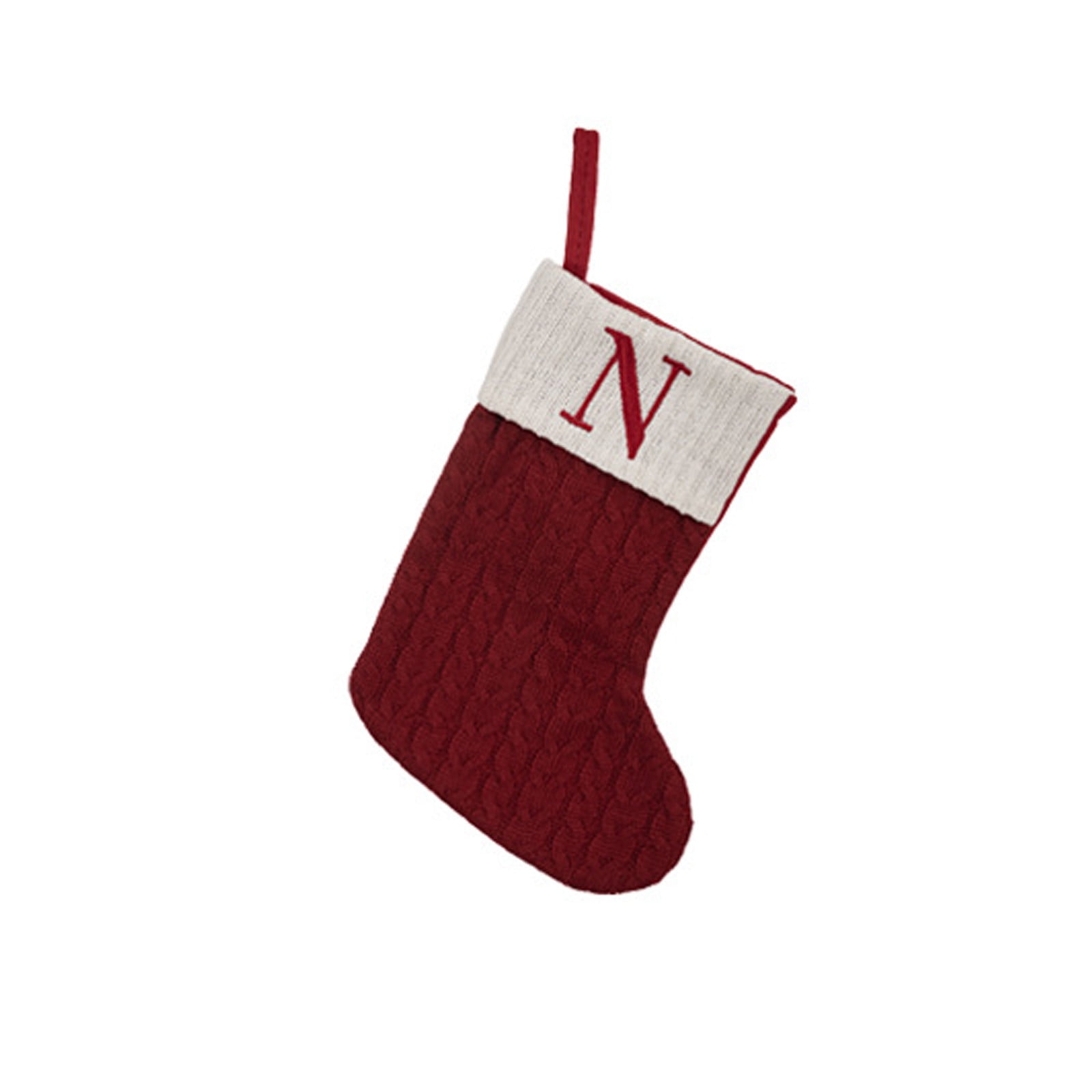 PLPPYFS Christmas Stockings with Initials, Letter A-Z Embroidered Xmas ...