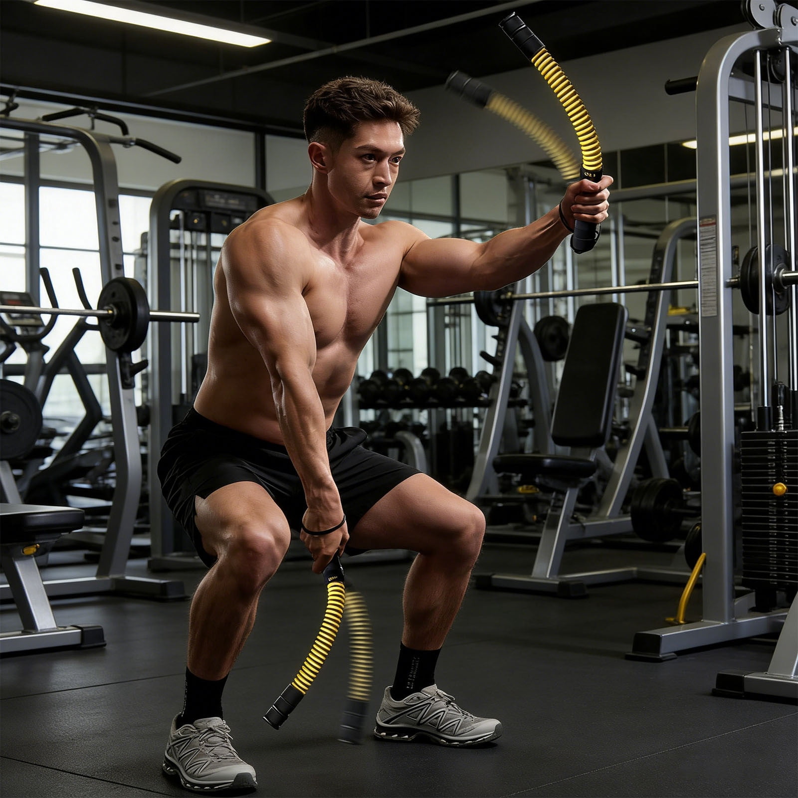 PLPPYFS Cordless Ropeless Battle Ropes Heavy Duty Portable Cordless ...
