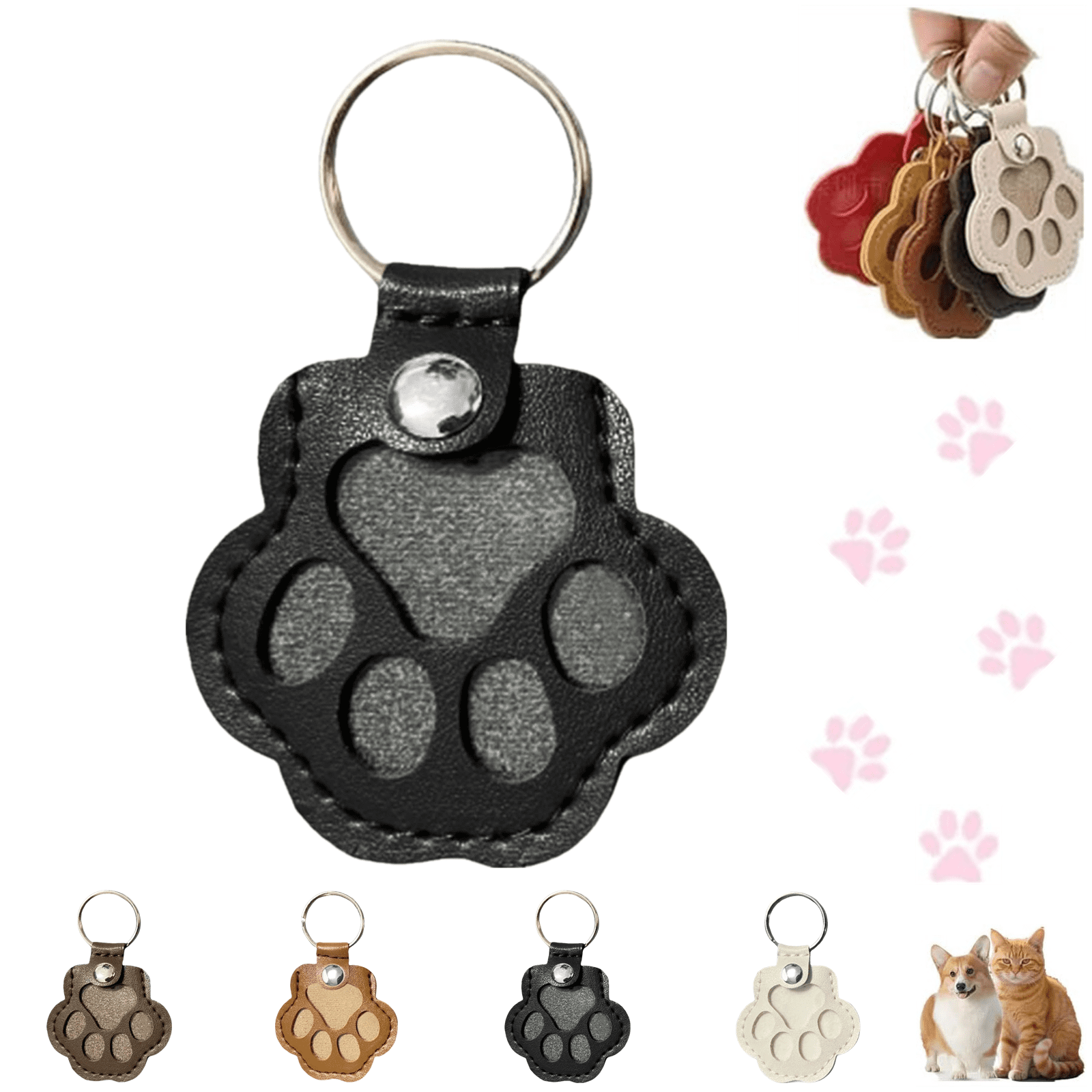 PLPPYFS Dog Fur Storage Keychain for Dog Cat Paw Shaped Keychain, Pet ...
