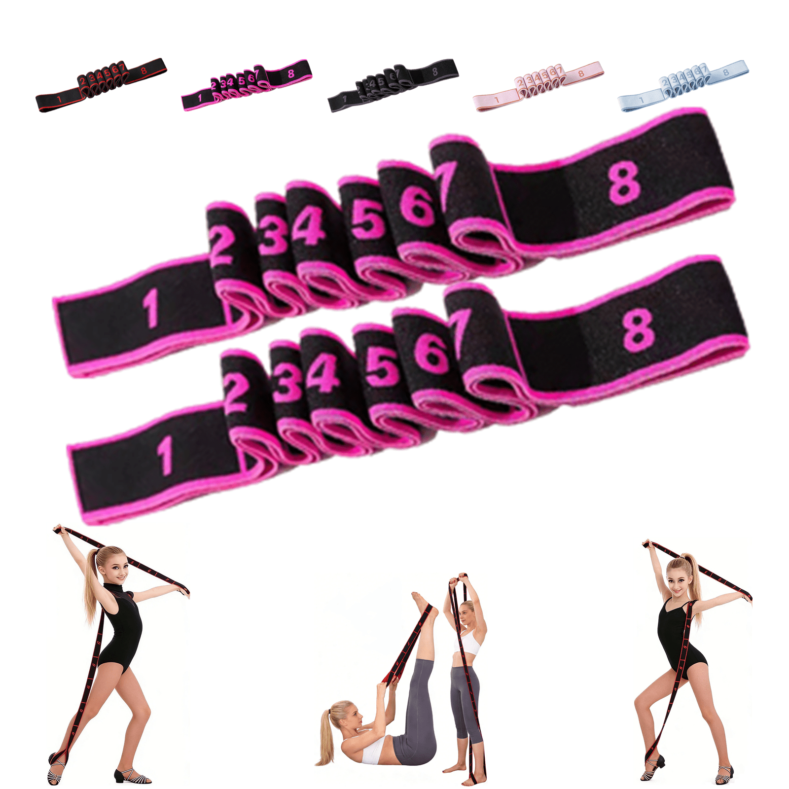 PLPPYFS Fitness Resistance Band for Stretching and Yoga, Multifunction ...