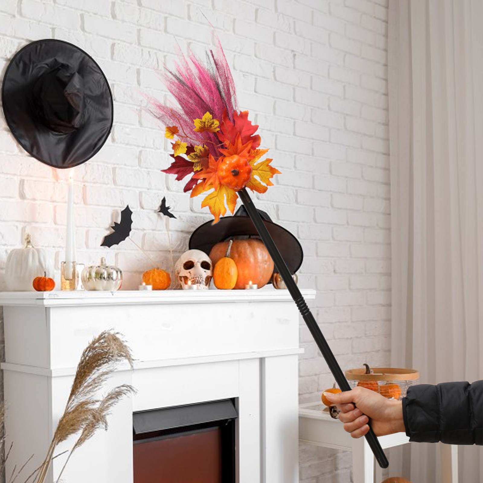 PLPPYFS Halloween Decor, Halloween Witch Magician Woolen Pumpkin Witch ...