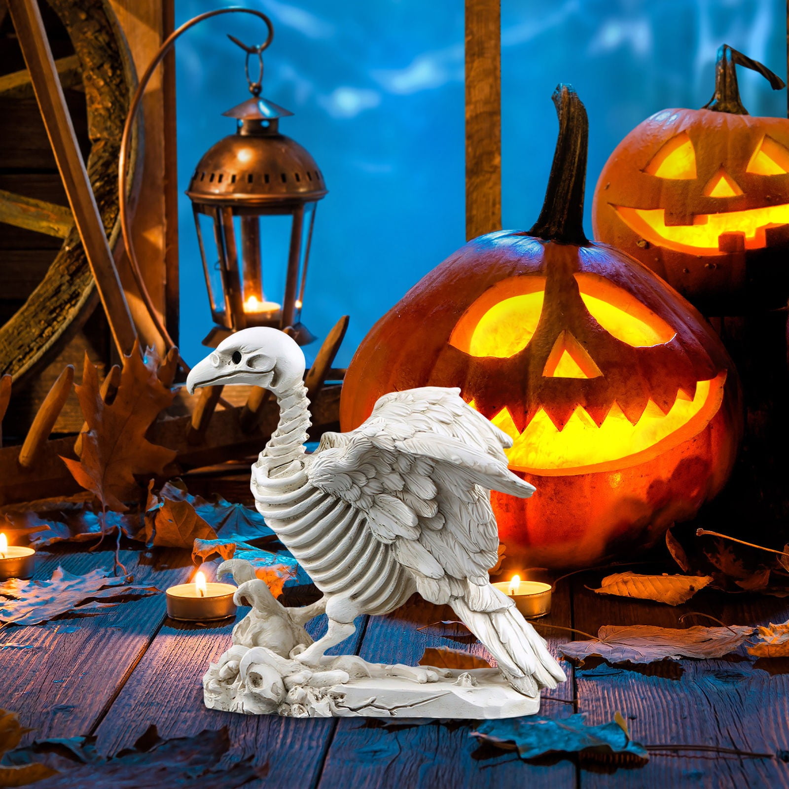 PLPPYFS Halloween Skeleton Decor, Animals Skeletons Resin Skull ...