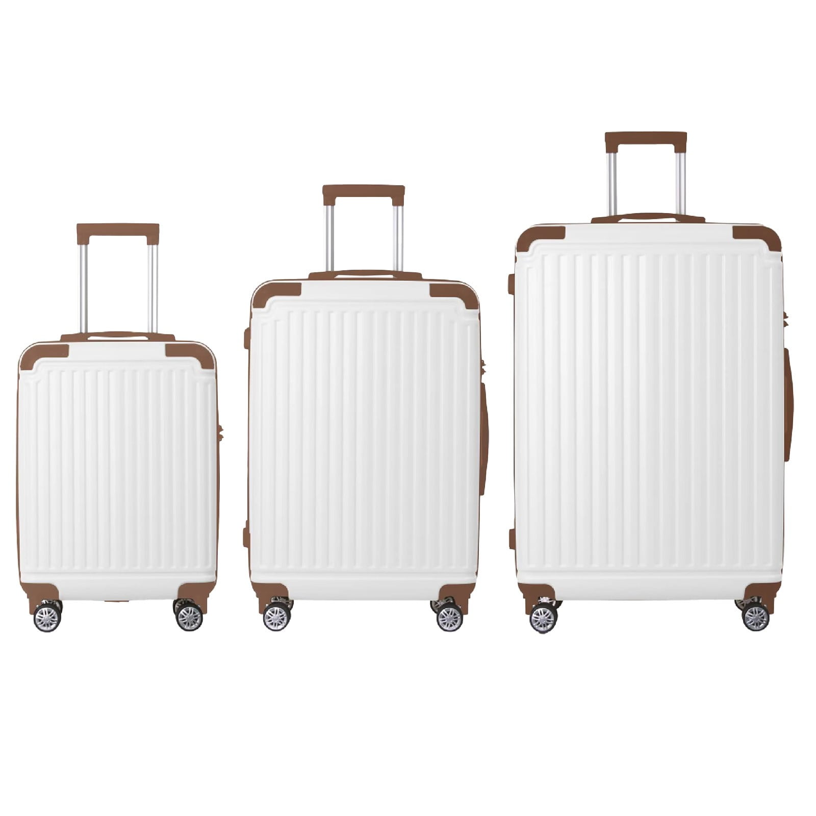 PLPPYFS Luggage Sets 3-Piece Hardshell with Spinner Wheels Lightweight ...
