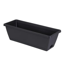 Rugg 25" x 9" x 9" Rectangle Cappuccino Resin and Plastic Window Box ...
