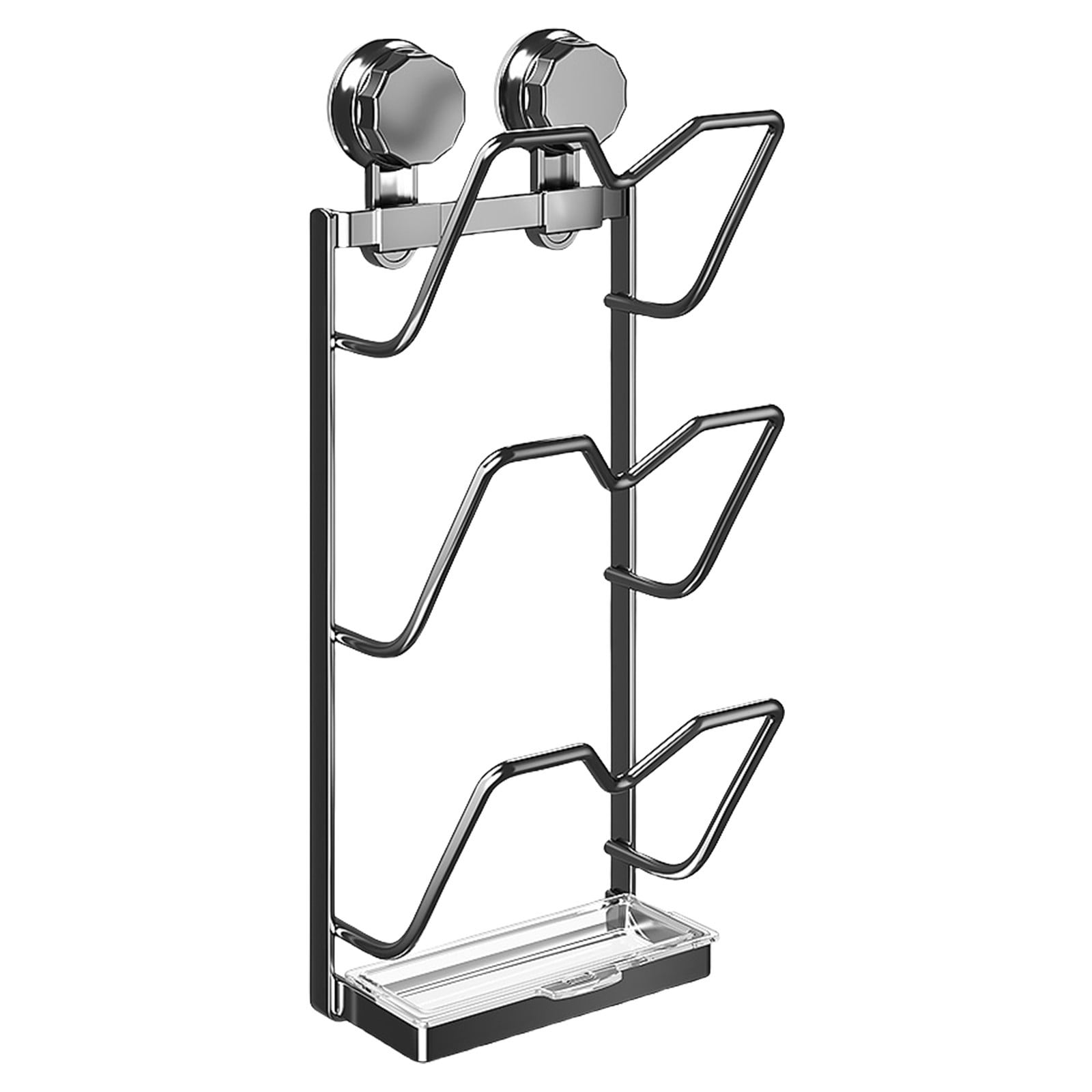 PLPPYFS Pot Lid Organizer Rack, 3-Tier Pot Lids Holder for Cabinet Door ...