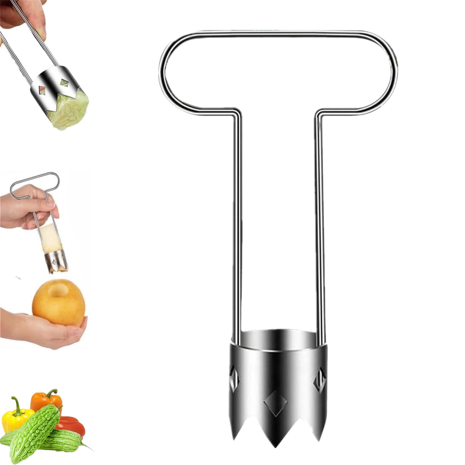 PLPPYFS Red Bell Pepper Seed Corer, 2025 New Upgrade Universal Fruit and Vegetable Core Remover ...