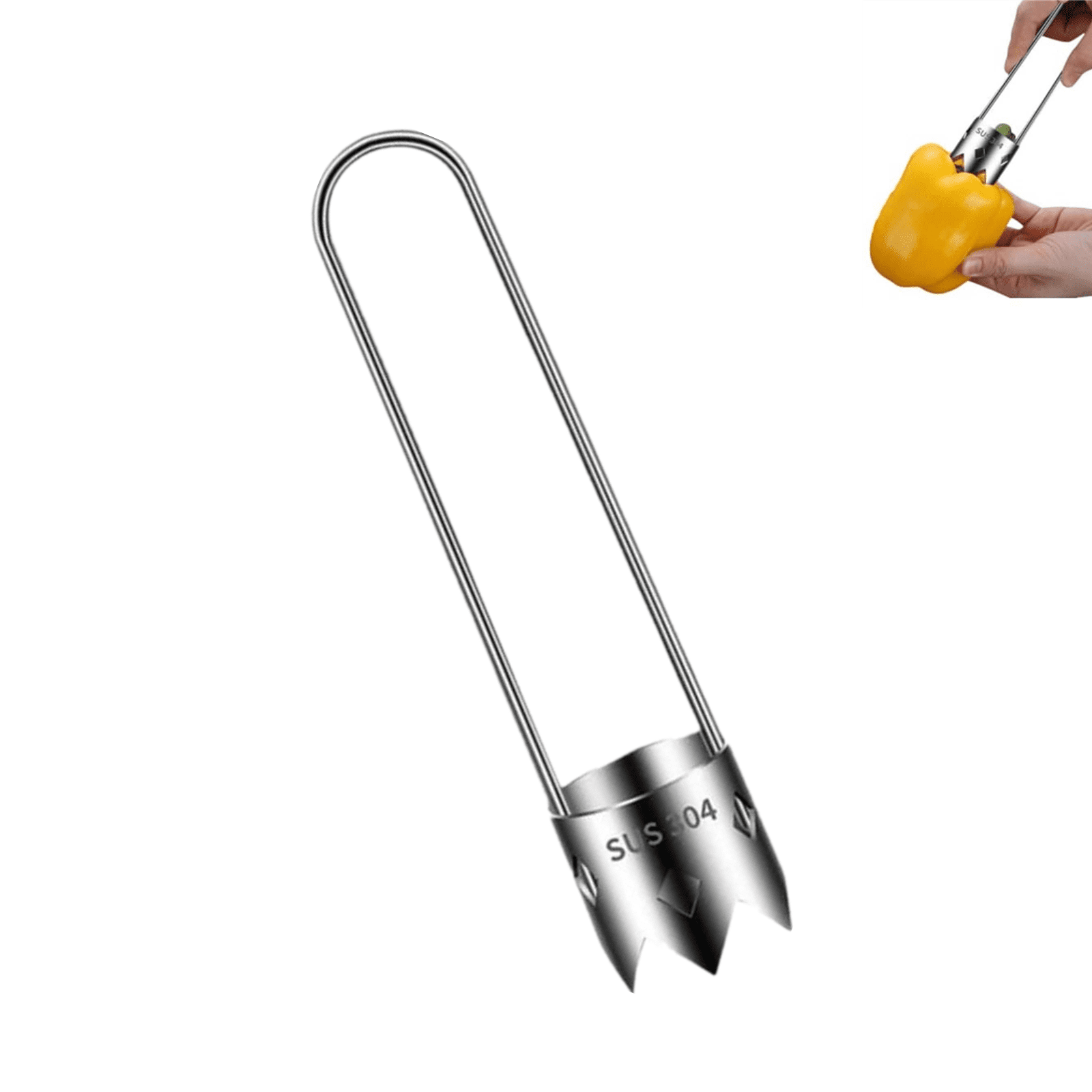 PLPPYFS Red Bell Pepper Seed Corer, 2025 Upgraded Stainless Steel Fruit ...