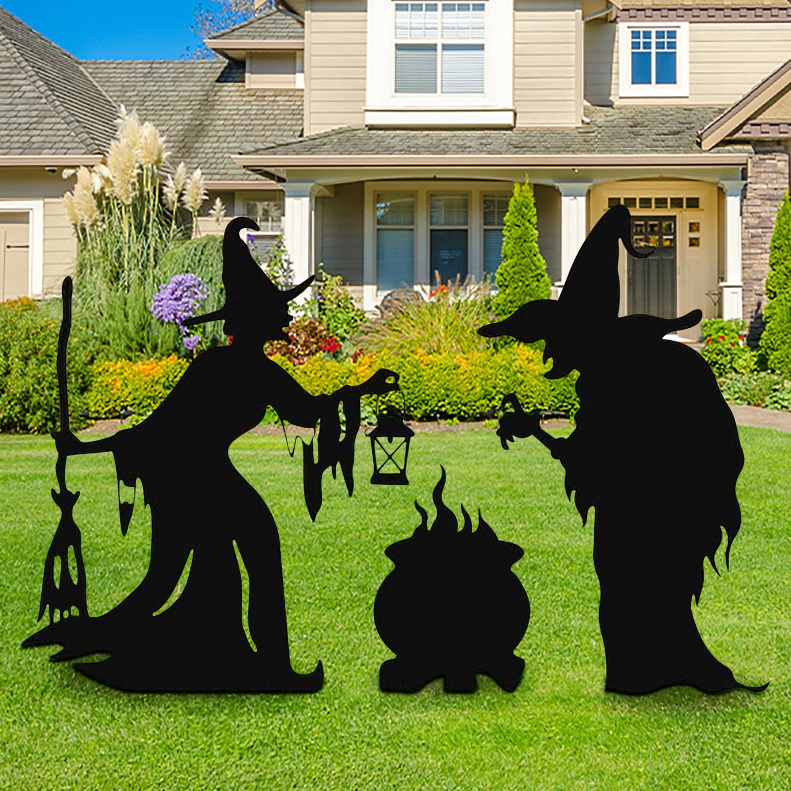 PLPPYFS Witch Halloween Decorations Outdoor, Black Witches with ...