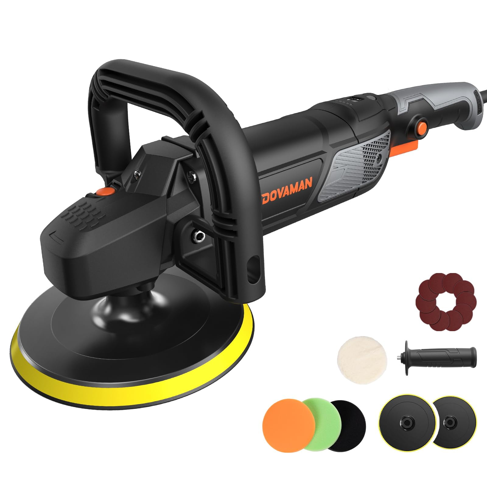 PLS03A Buffer Polisher Kit for Car, 12.5 Amp Inch/7 Inch Rotary Car ...