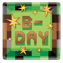 Minecraft Birthday Paper Dinner Plates, 9in, 8ct - Walmart.com