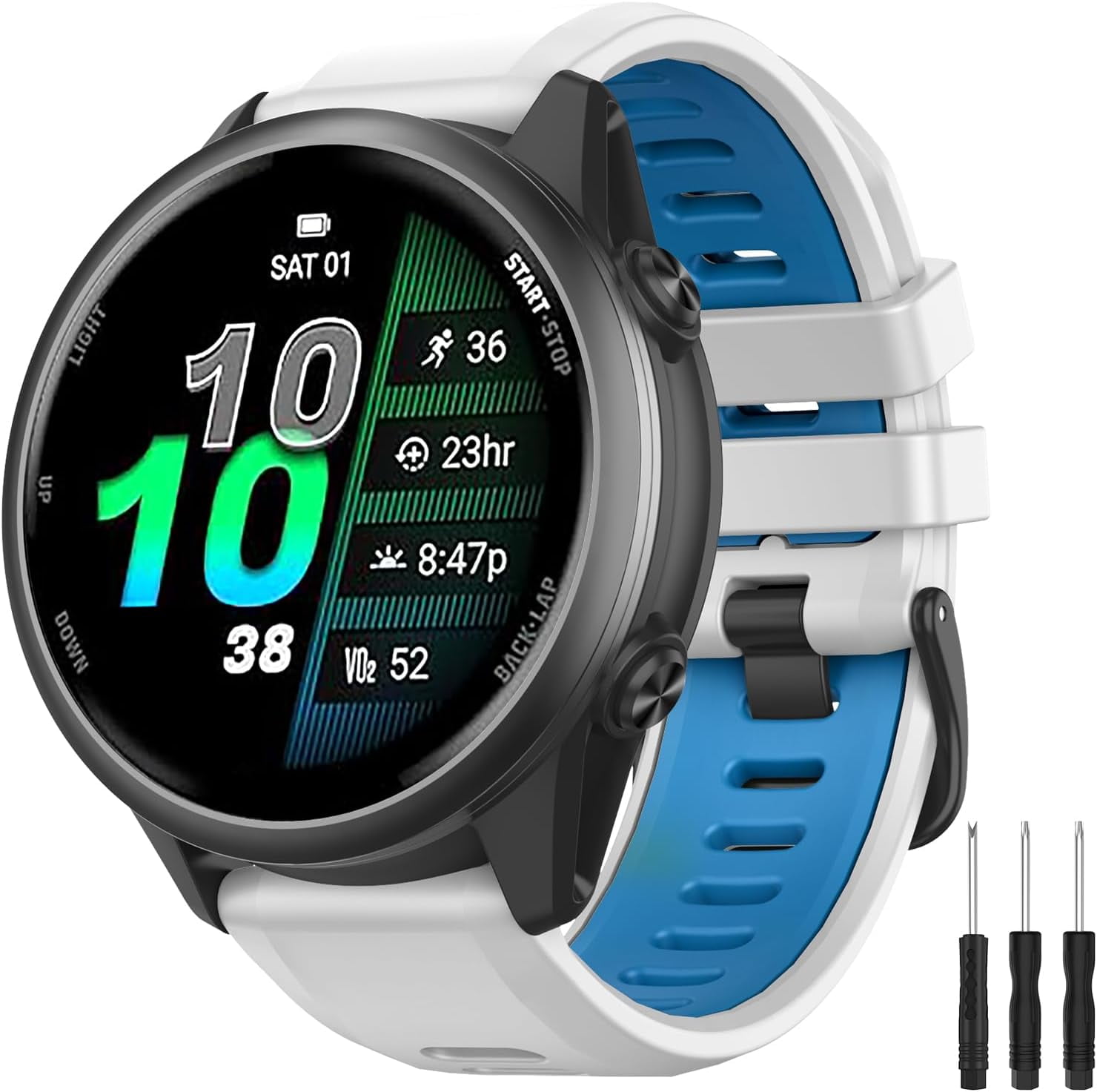 PLUHKN-Watch Bands for Garmin Forerunner 970 965 955 945 935, 22mm ...