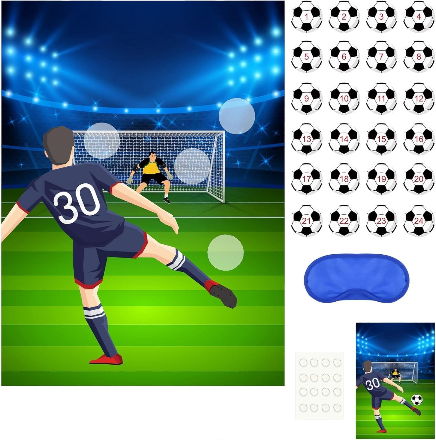 PLULON Soccer PartyITSC Games for Kids Pin The Soccer on The Goal ...