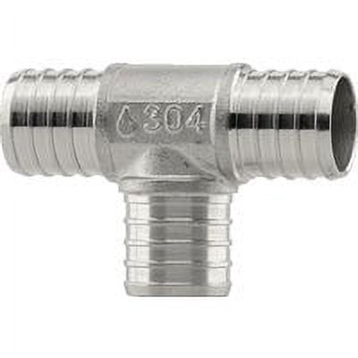 PLUMBEEZE Stainless Steel PEX Tee 1" SS FITTING, Each - Walmart.com