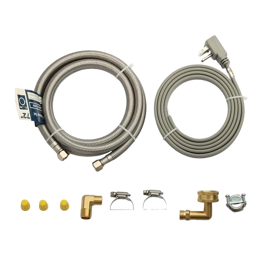 Krydros 6-ft. Braided Stainless Steel Dishwasher Installation Kit with ...