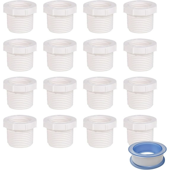 PLUMYHG-16 Pcs 3/4 Inch Male Thread to 1/2 Inch Female Thread PVC Pipe ...