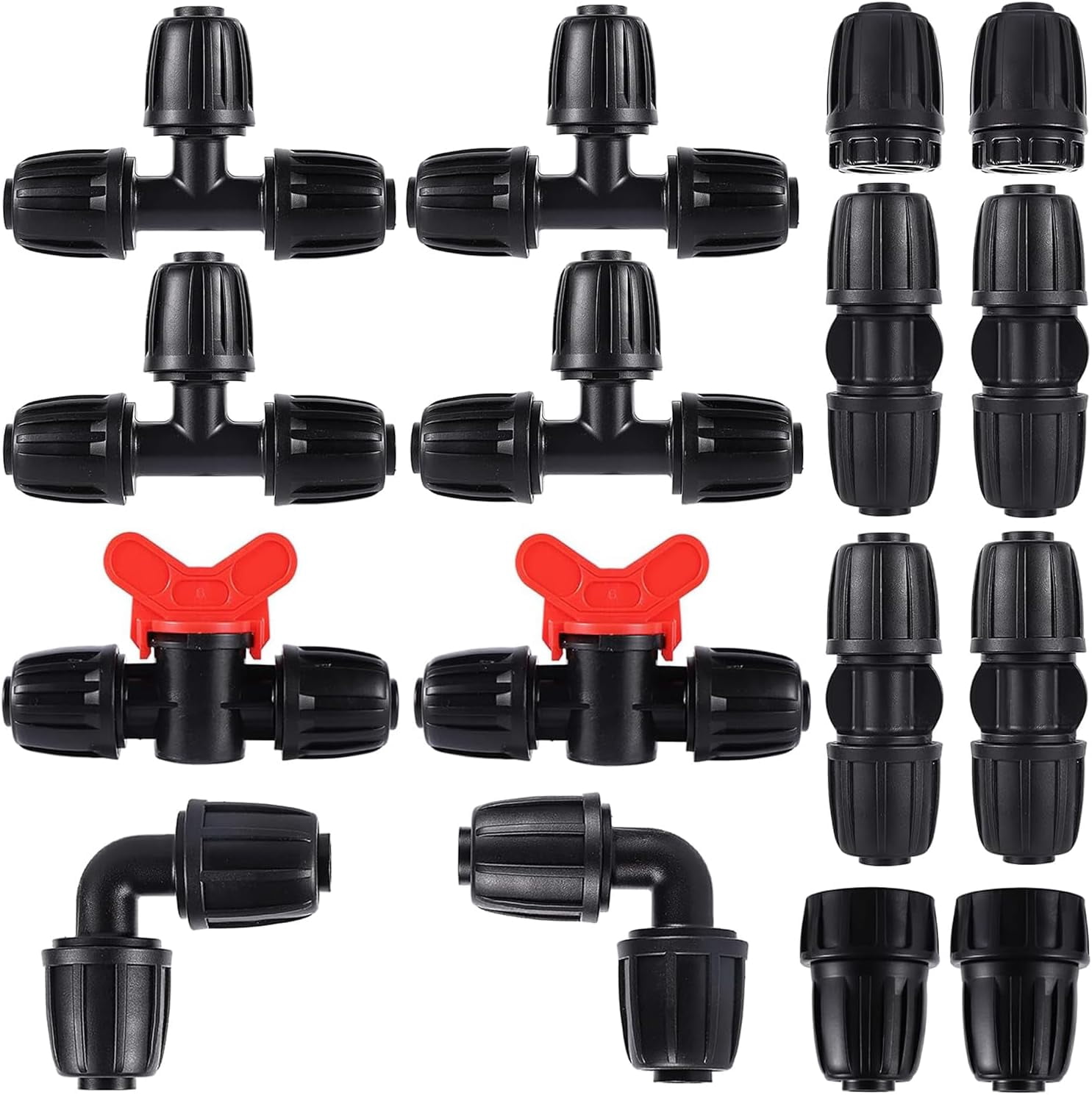 PLUMYHG-16PCS1/2-inch Irrigation Fitting Black Lock Barb Connector for ...