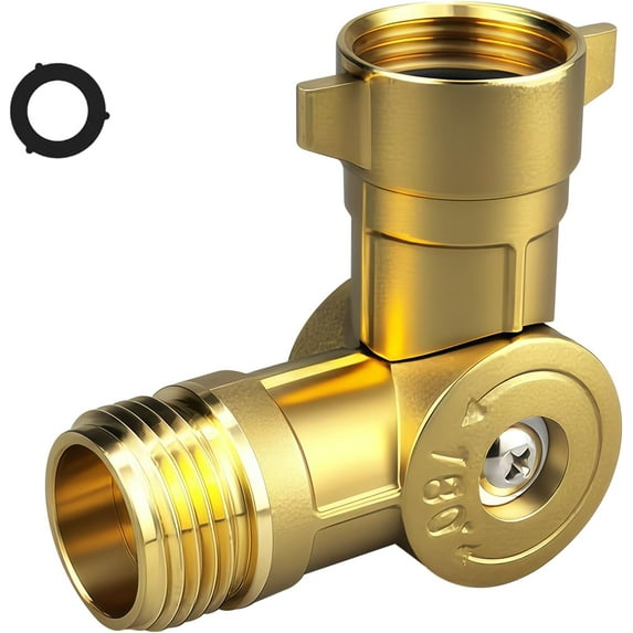 PLUMYHG-180° Swivel Hose Connector, Heavy Duty Brass Garden Hose Swivel ...