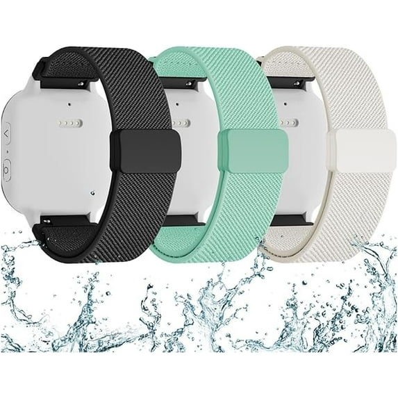 PLUMYHG-2 Pack Splash-Proof Stretchy Nylon Watch Bands Compatible with ...